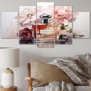 Designart "Perfume Vibrant Elegance III" Fashion Metal Wall Art Set - Bed Bath & Beyond - 40008446